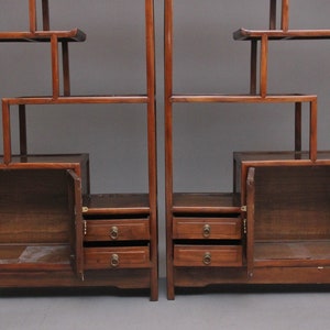 Pair of Early 20th Century Chinese Display Cabinets - Etsy