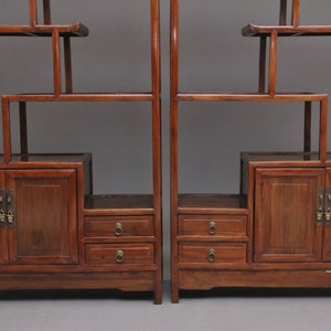 Pair of Early 20th Century Chinese Display Cabinets - Etsy