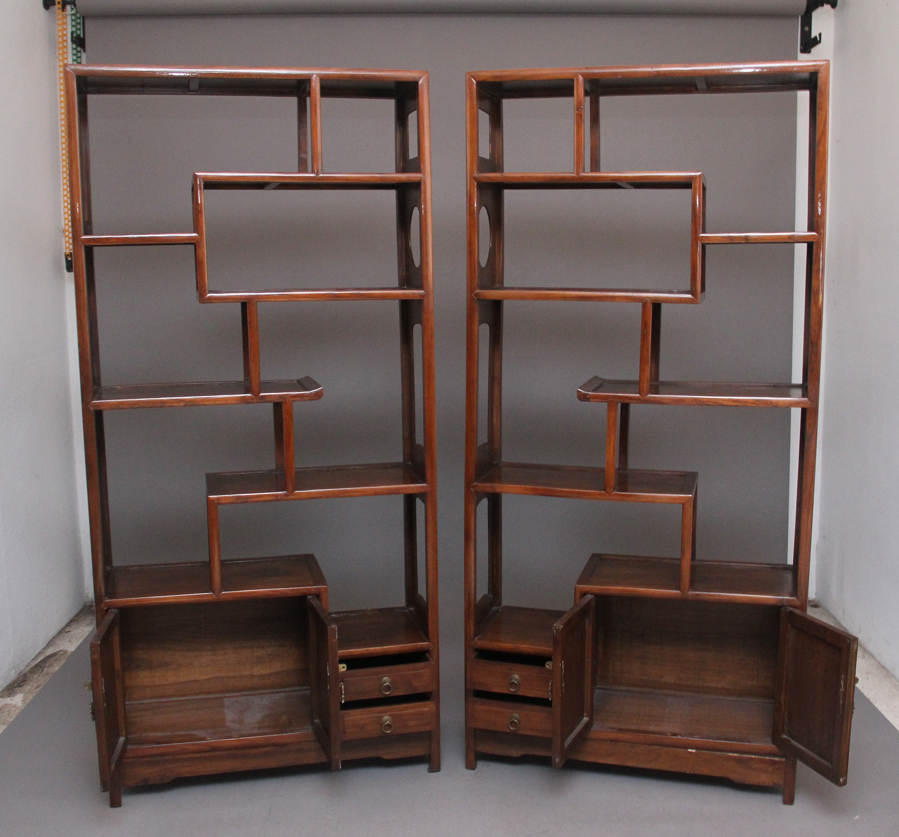Pair of Early 20th Century Chinese Display Cabinets - Etsy