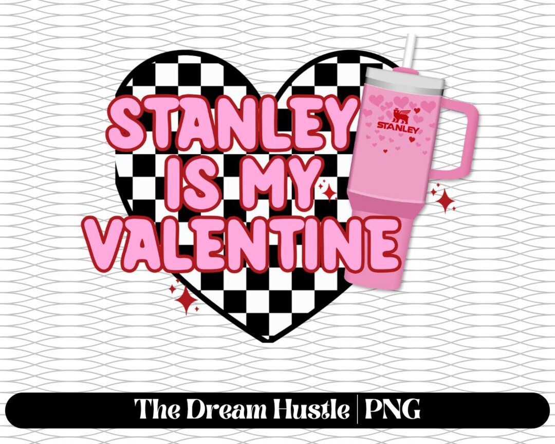 Checkerboard Heart "stanley is My Valentine" PNG File | Cute Valentine ...