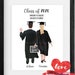2 Best Friends Personalized Graduation Print Friends Graduation Gift ...