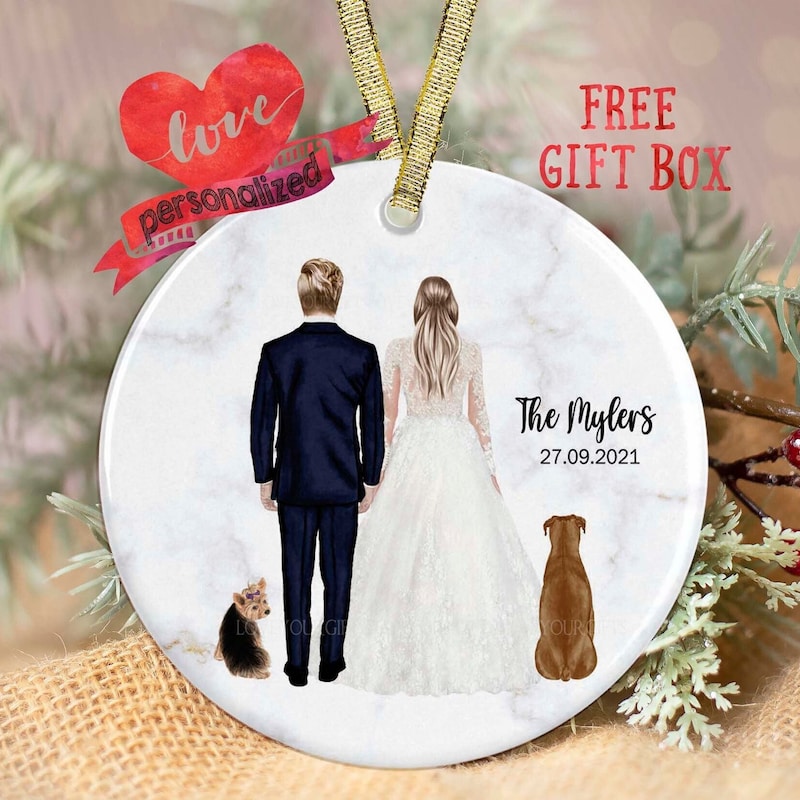 Just Married Ornament Cats - Etsy