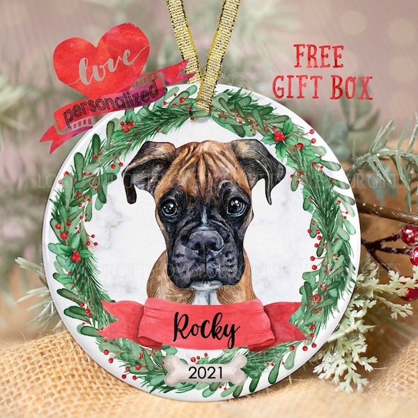 Boxer Ornament - Etsy