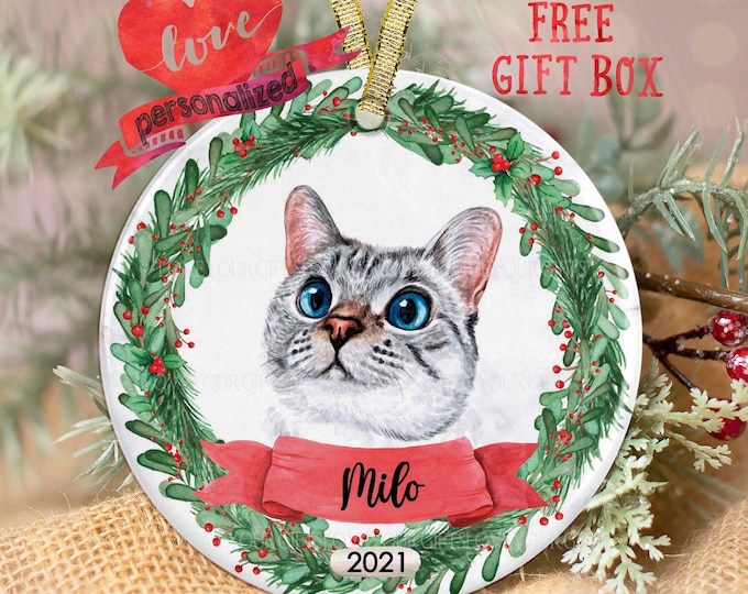Siamese Cat Christmas Ornament - Etsy