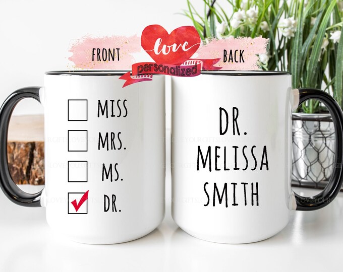 Personalized Doctor Mug, Doctor Era Holiday Gift, Graduation Gift for ...