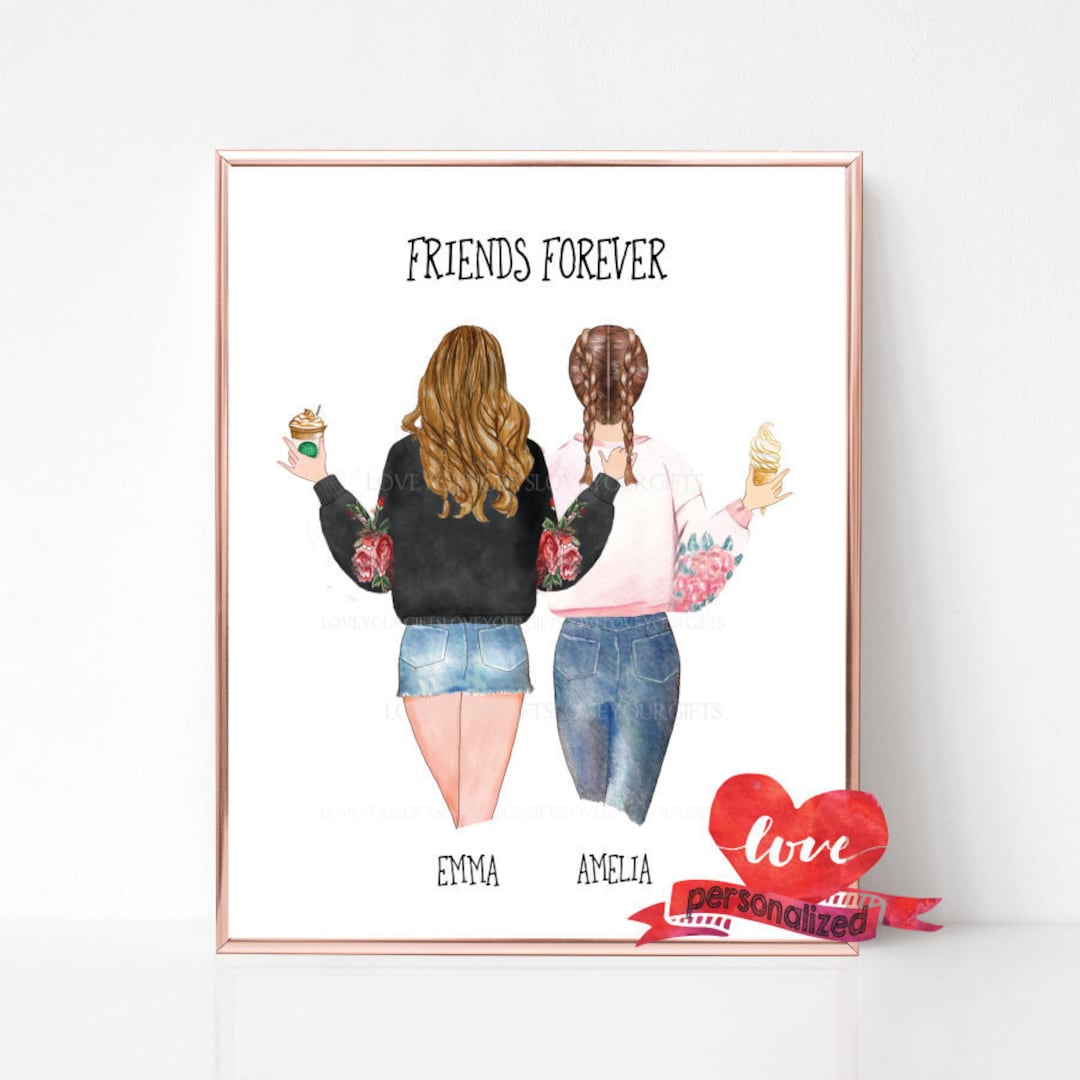 Personalized Best Friend Print, Best Friend Gift, Birthday Gift ...