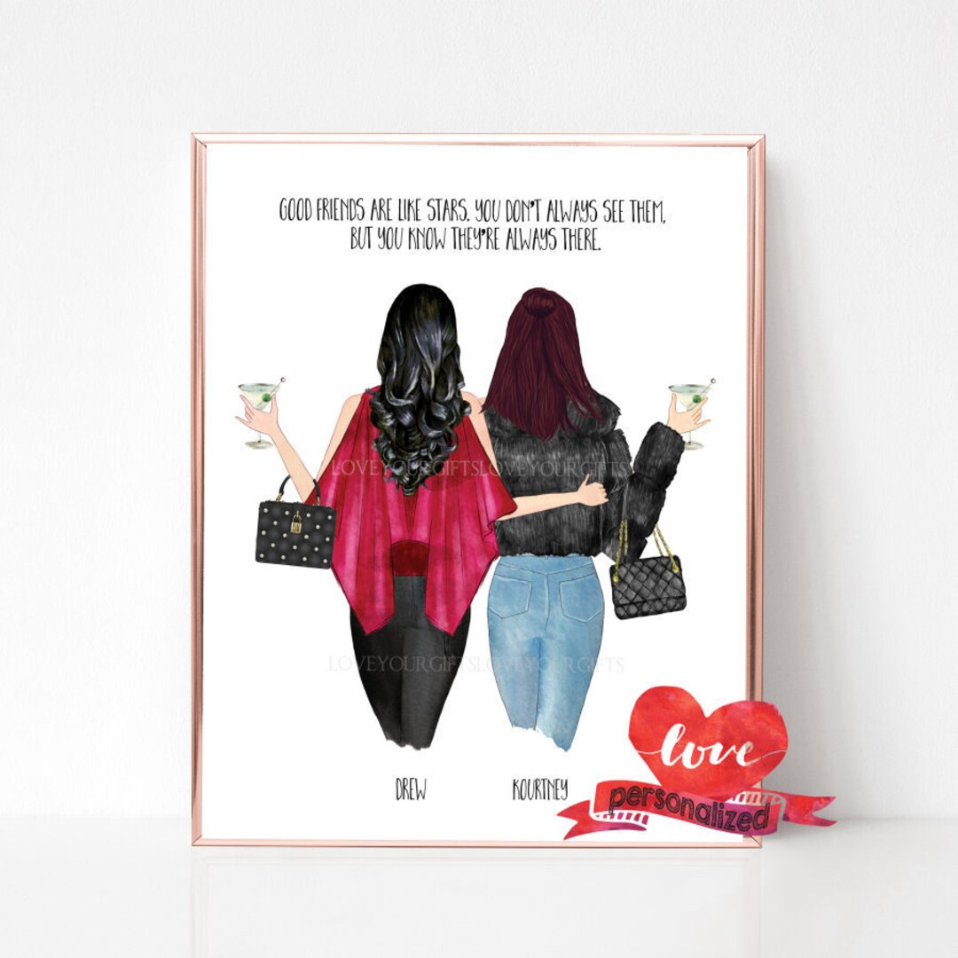 Personalized Best Friend Print, Best Friend Gift, Birthday Gift ...