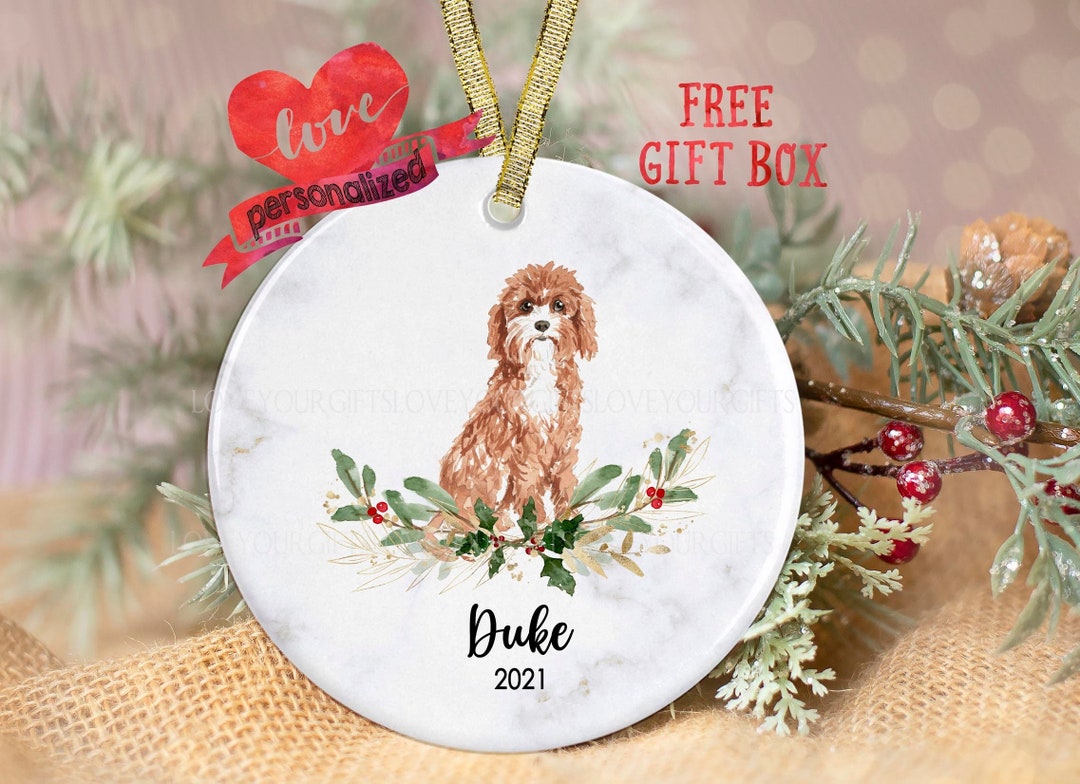 Personalized Cavapoo Christmas Ornament Custom Cavapoo Ornament Dog ...