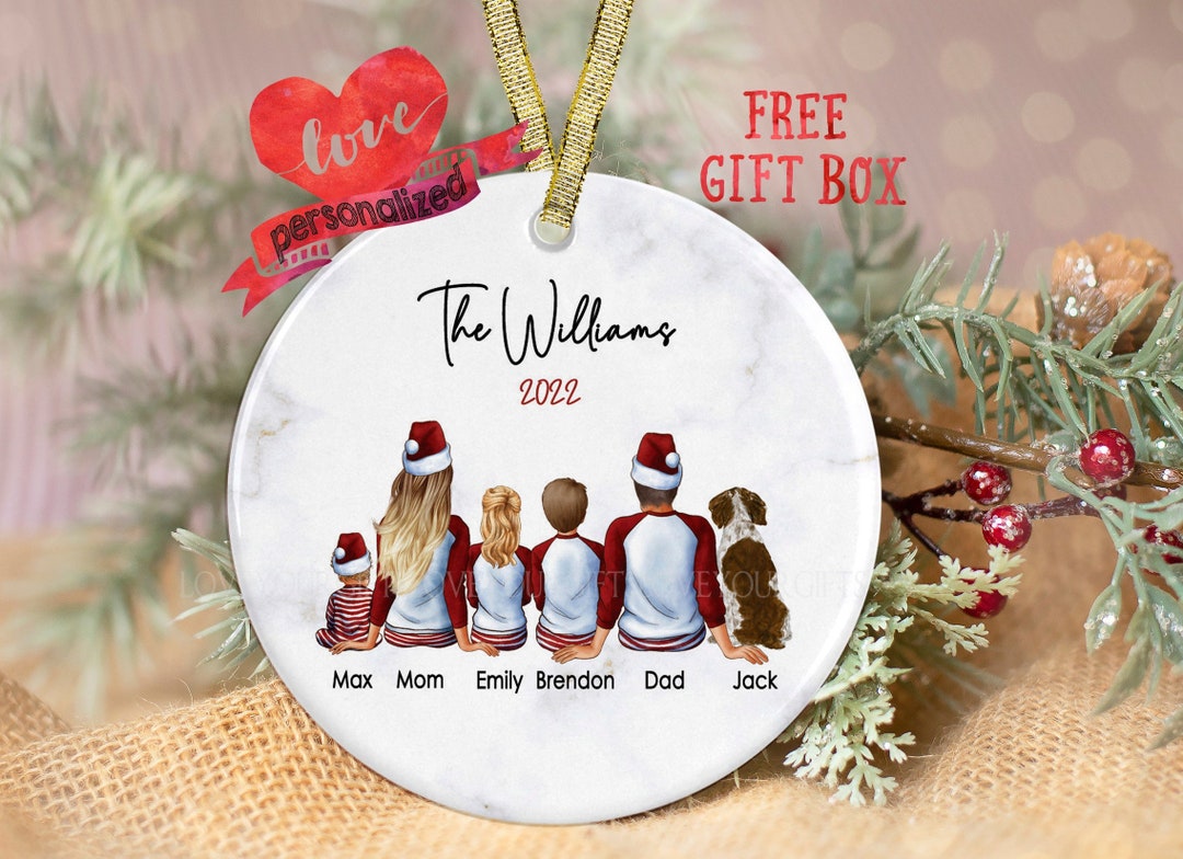 Personalized Family Christmas Ornament With Pets New Family Ornament ...