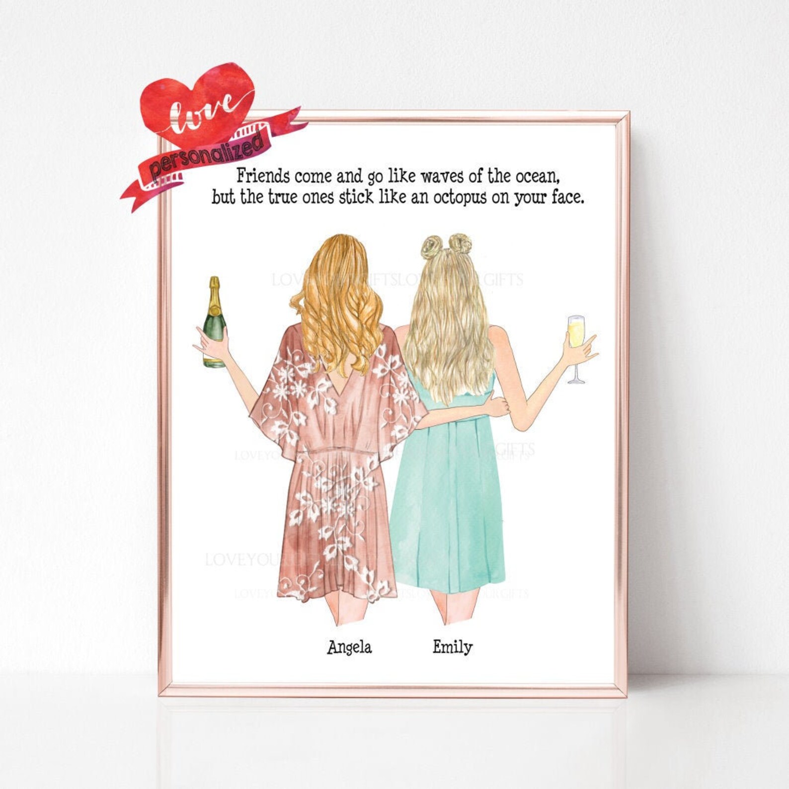 Personalized Best Friend Print, Best Friend Gift, Birthday Gift ...