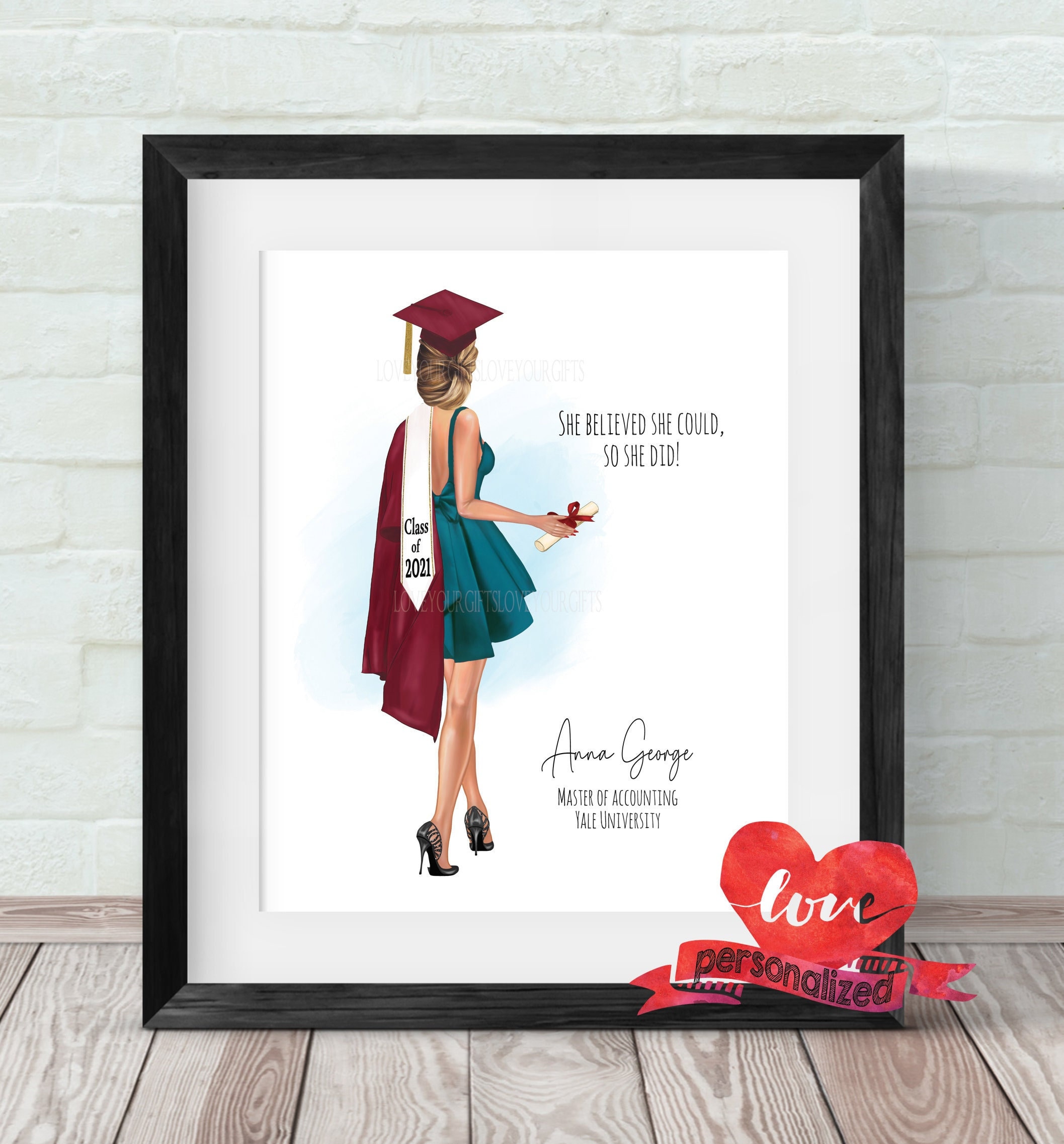 Personalized Graduation Print Graduation Gift Friends - Etsy