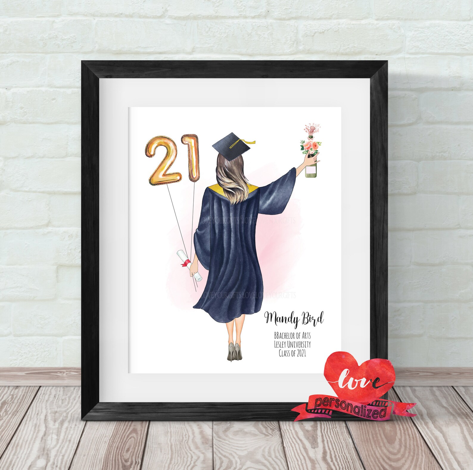 Personalized Graduation Print Graduation Gift Friends - Etsy