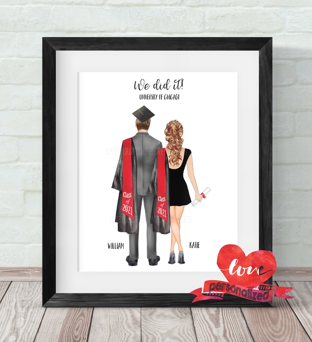 Personalized Graduation Print, Graduation Gift, Friends Graduation Gift ...