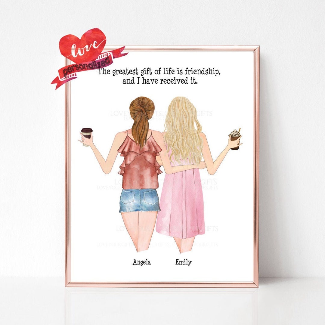 Personalized Best Friend Print, Best Friend Gift, Birthday Gift ...
