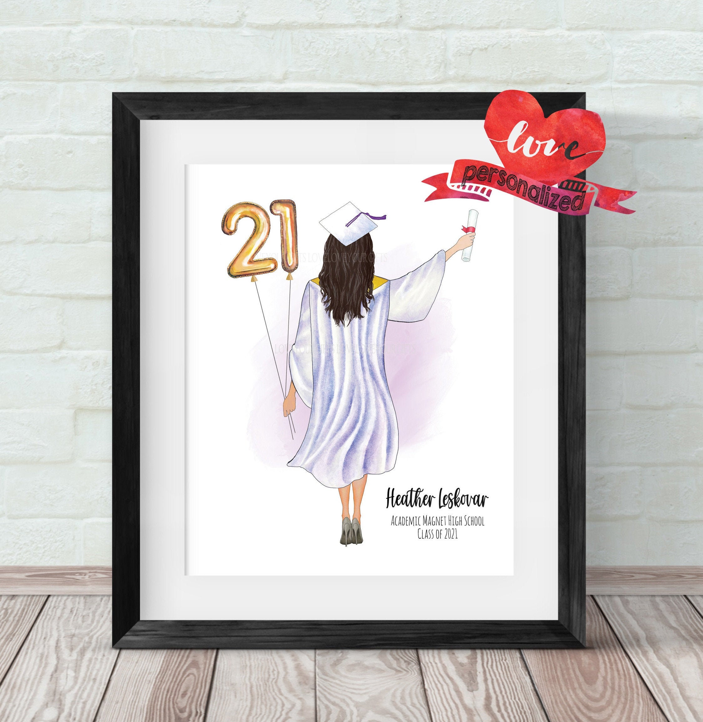 Personalized Graduation Print Graduation Gift Friends | Etsy