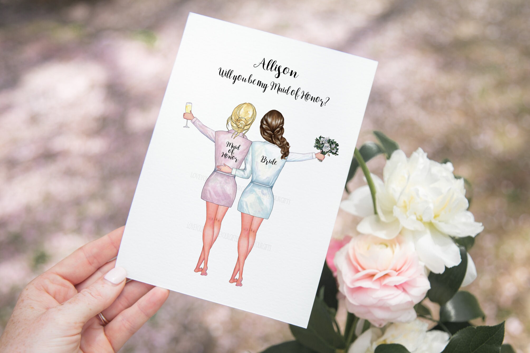 Personalised Maid Of Honor Proposal Card Maid Of Honor Card Etsy