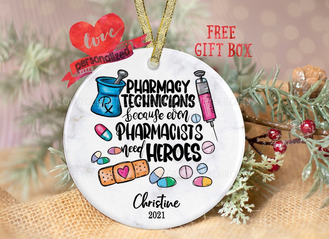 Personalized Pharmacy Technician Christmas Ornament Pharmacy ...