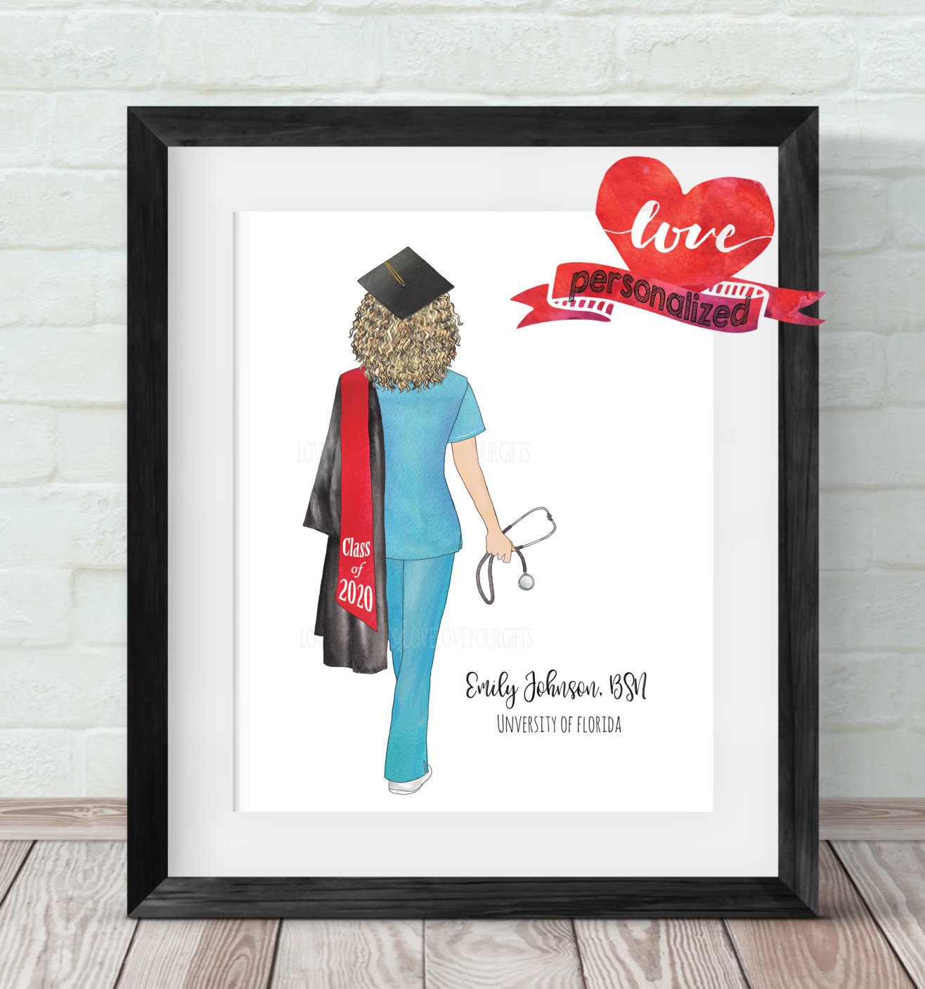 Personalized Nurse Graduation Print Medical School | Etsy