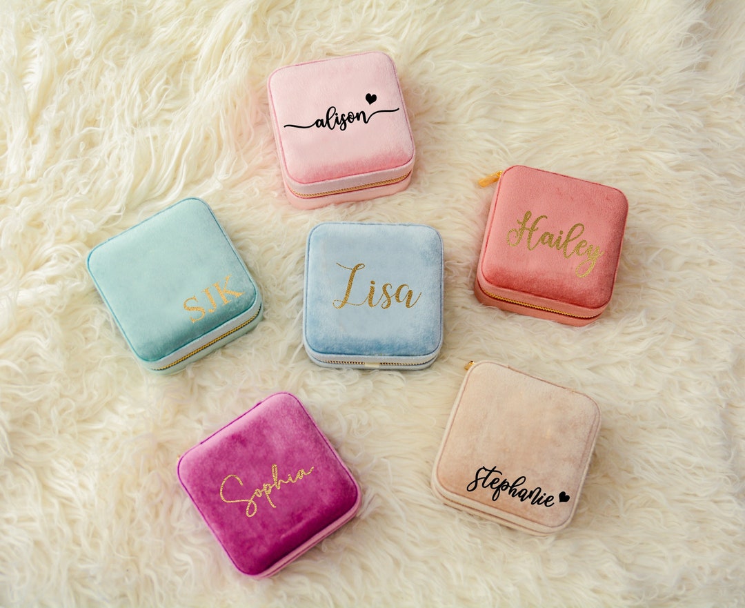 Personalized Jewelry Box, Custom Name Jewelry Box, Italian Velet ...