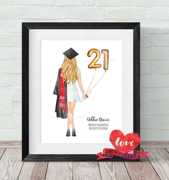 Personalized Graduation Print Graduation Gift Friends | Etsy