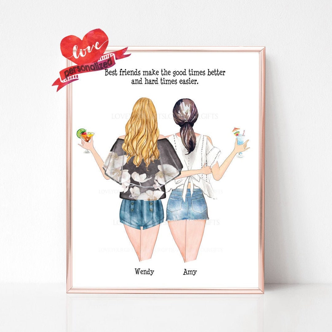 Personalized Best Friend Print, Best Friend Gift, Birthday Gift ...