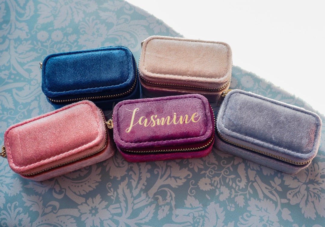Personalized Mini Jewelry Box, Custom Jewerly Box, Travel Jewelry Box ...