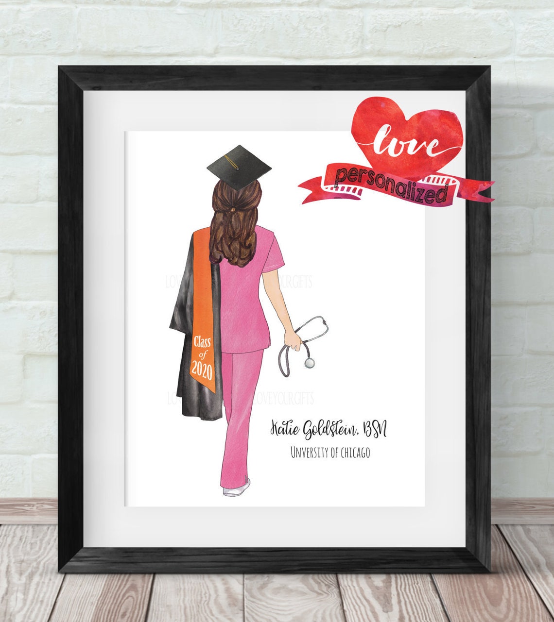 Personalized Nurse Graduation Print Nurse Print Nursing - Etsy