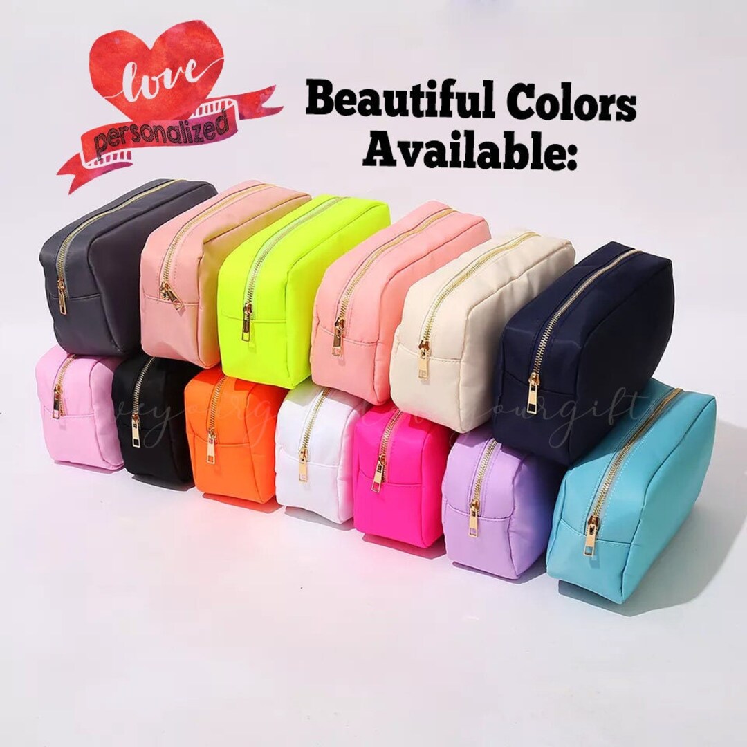 Personalized Nylon Cosmetic Bag Bridesmaid Gift Make up Bag Travel Bag ...