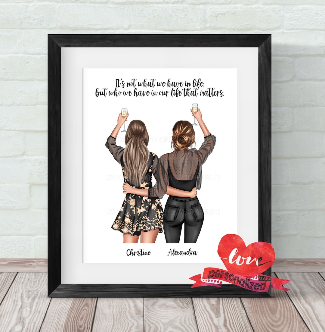 Personalized Best Friend Print, Best Friends Gift, Birthday Print ...