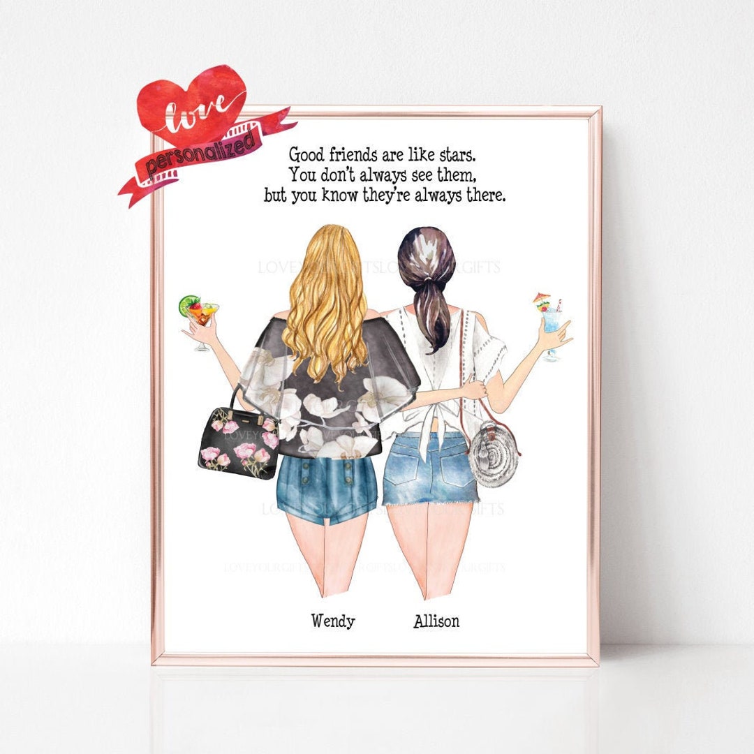 Personalized Best Friend Print, Best Friend Gift, Birthday Gift ...