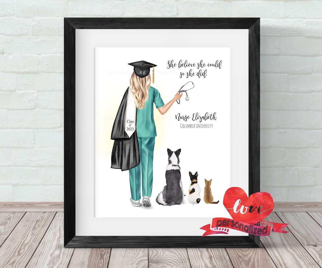 Personalized Vet Nurse Graduation Print, Vet Print, Veterinary Nurse ...