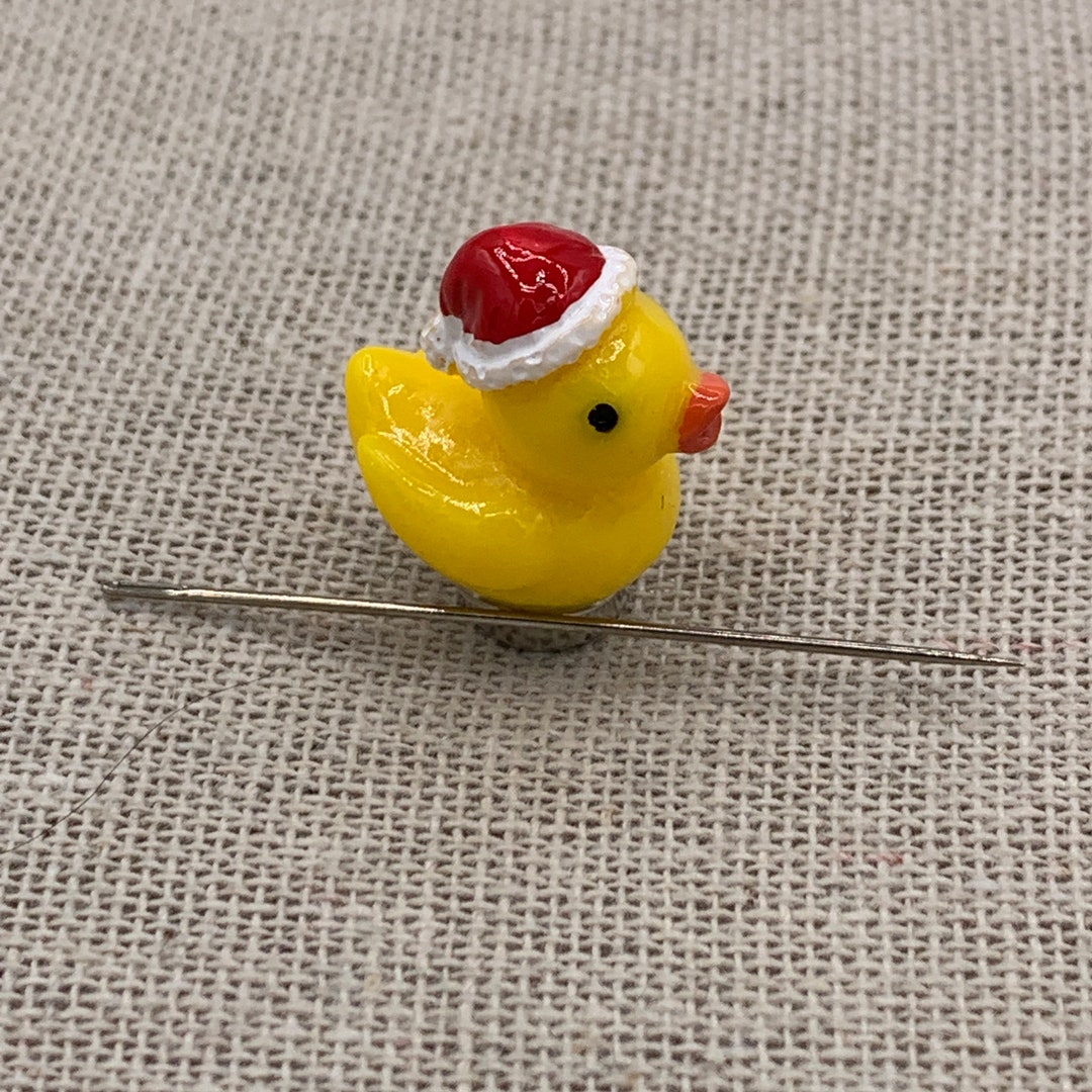Santa Hat Duck Needle Minder Rubber Duckie Yellow - Etsy