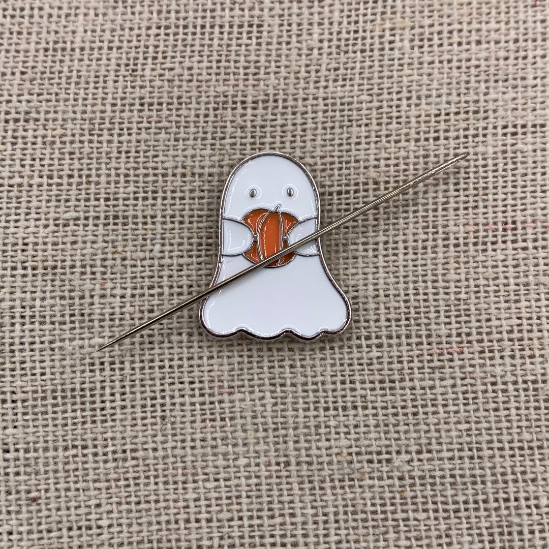 Pumpkin Ghost Needle Minder | Cute | White | Halloween | Spooky ...