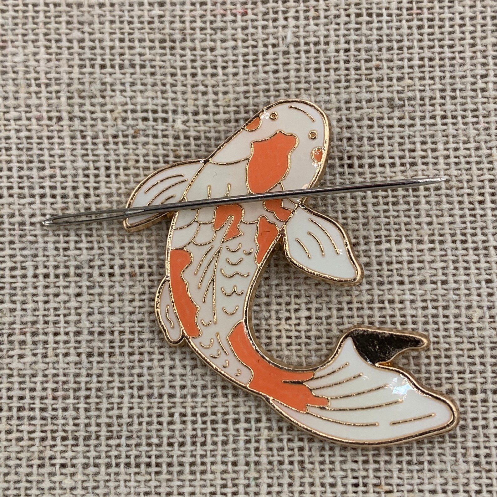 Koi Needle Minder Fish Goldfish Yellow Red Blue | Etsy