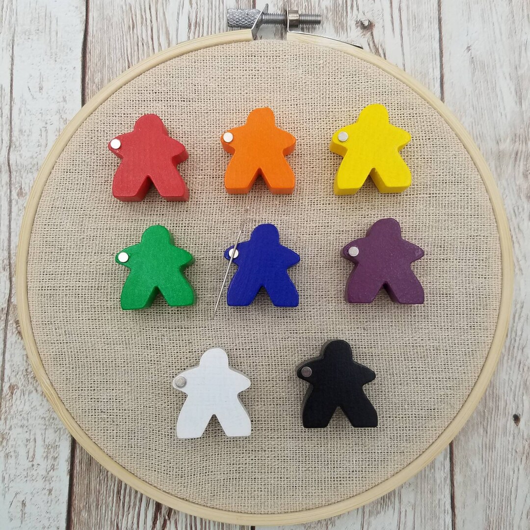Wooden Meeple Needle Minder | Board Game | Nerdy | Geeky | Magnetic ...