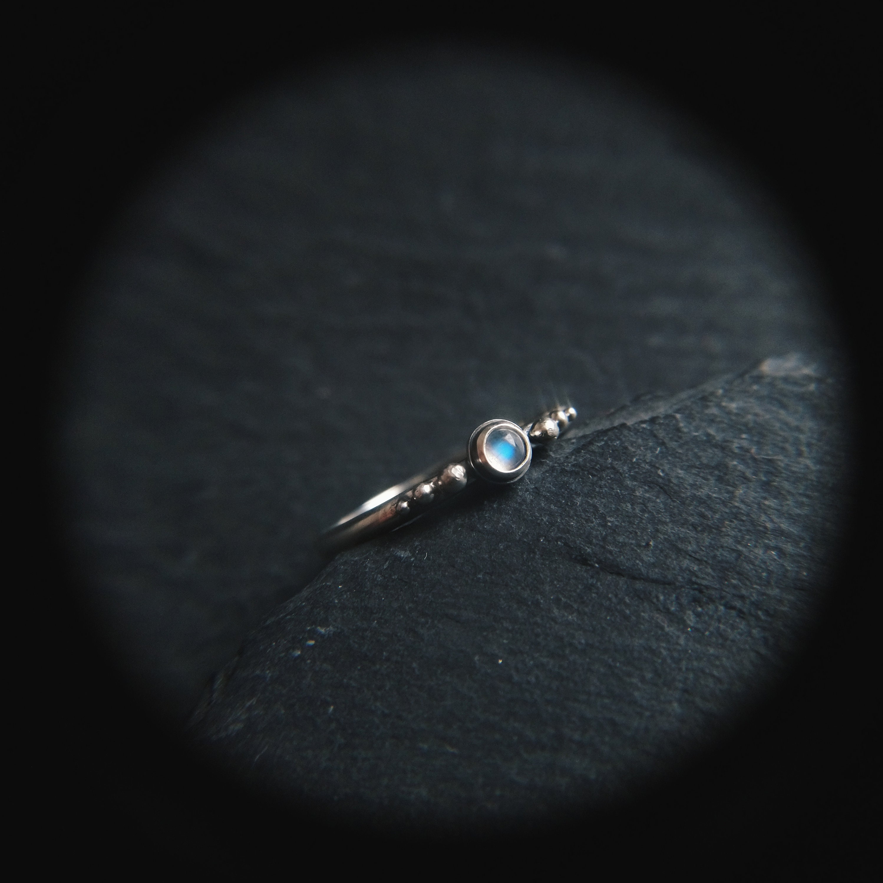 Silver Space Ring Custom Gemstone Ring Tiny Silver Ring - Etsy