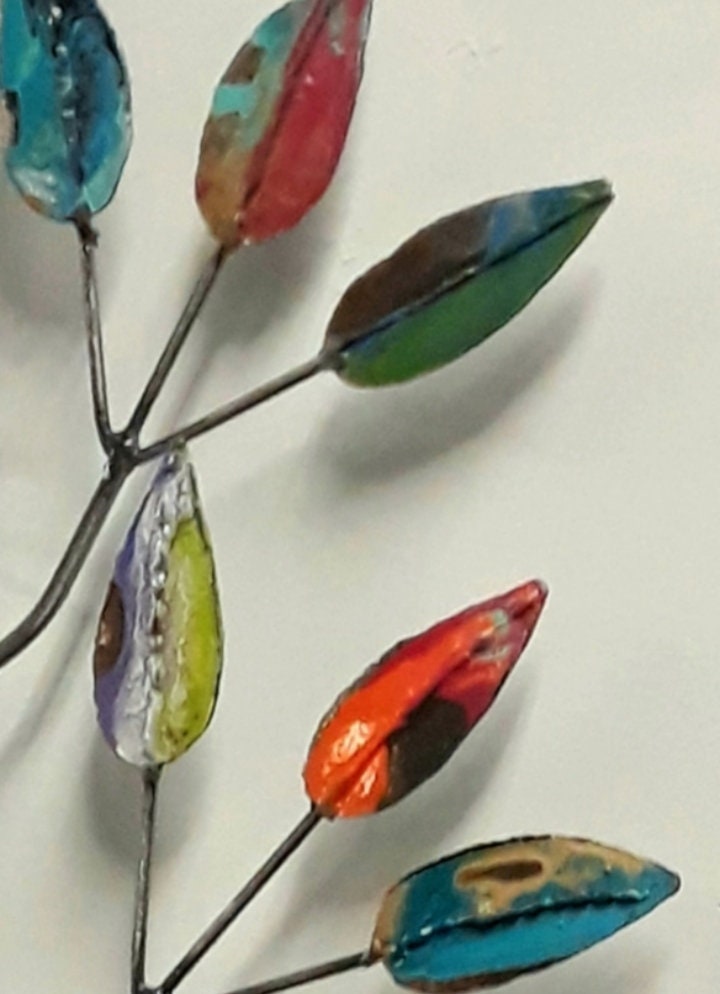 Metal Tree Sculpture, Metal Wall Art, Handmade, Welded, Hand Painted ...