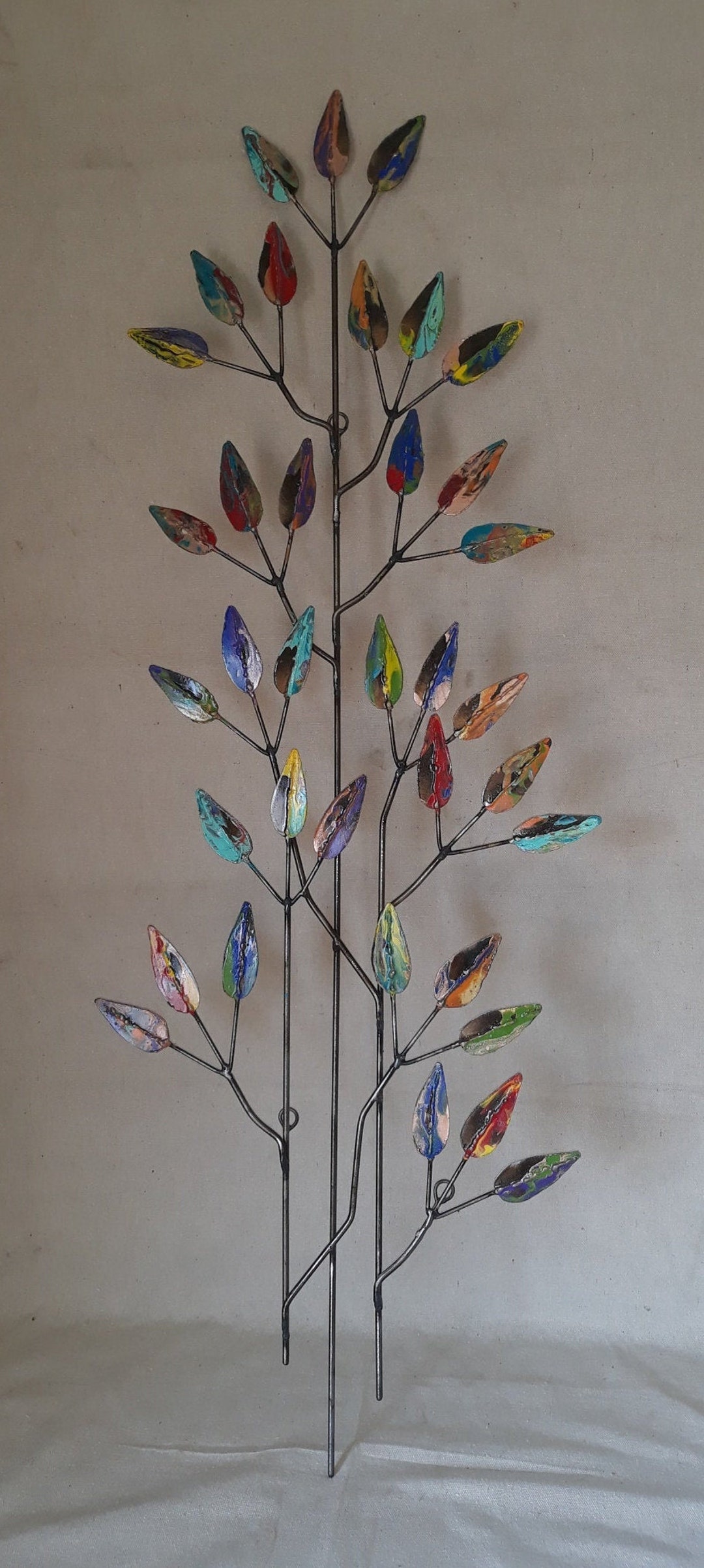 Metal Tree Sculpture, Metal Wall Art, Handmade, Welded, Hand Painted ...