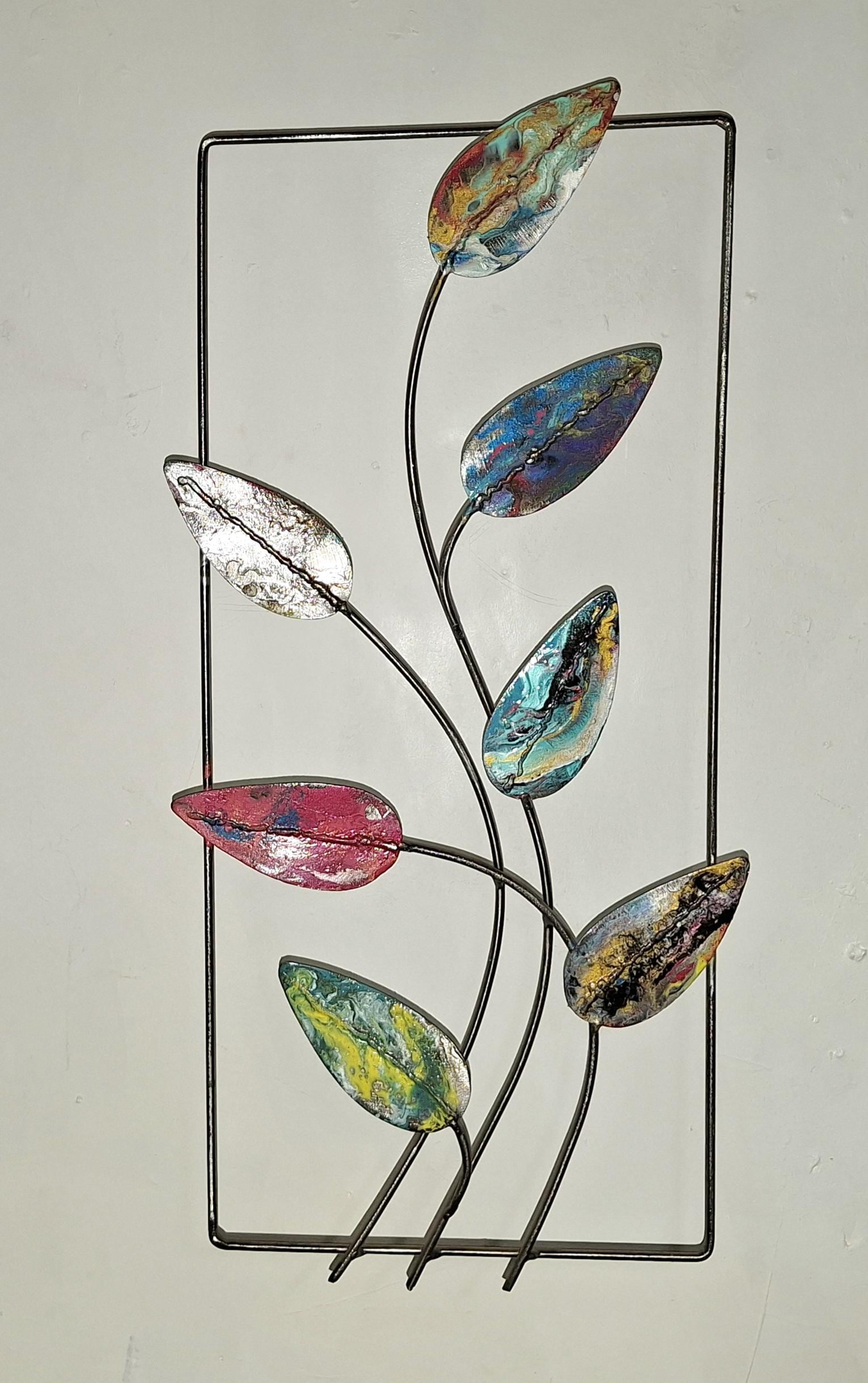 Metal Tree Branch Wall Decor Handmade Hand Painted Wall Sculpture - Etsy