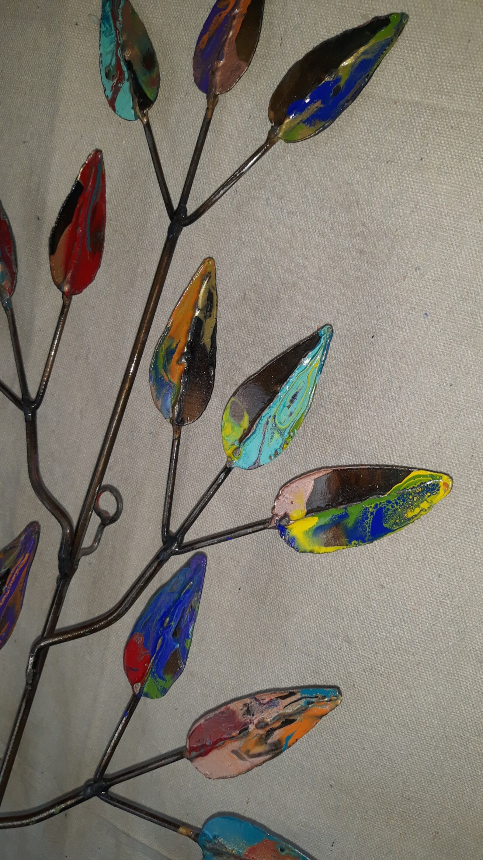 Metal Tree Sculpture, Metal Wall Art, Handmade, Welded, Hand Painted ...