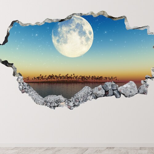 Waterfall Wall Decal Lake 3D Smashed Wall Art Sticker Kids - Etsy