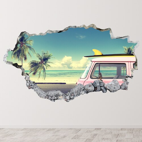 Lighthouse Wall Decal Ocean 3D Smashed Wall Art Sticker Kids - Etsy