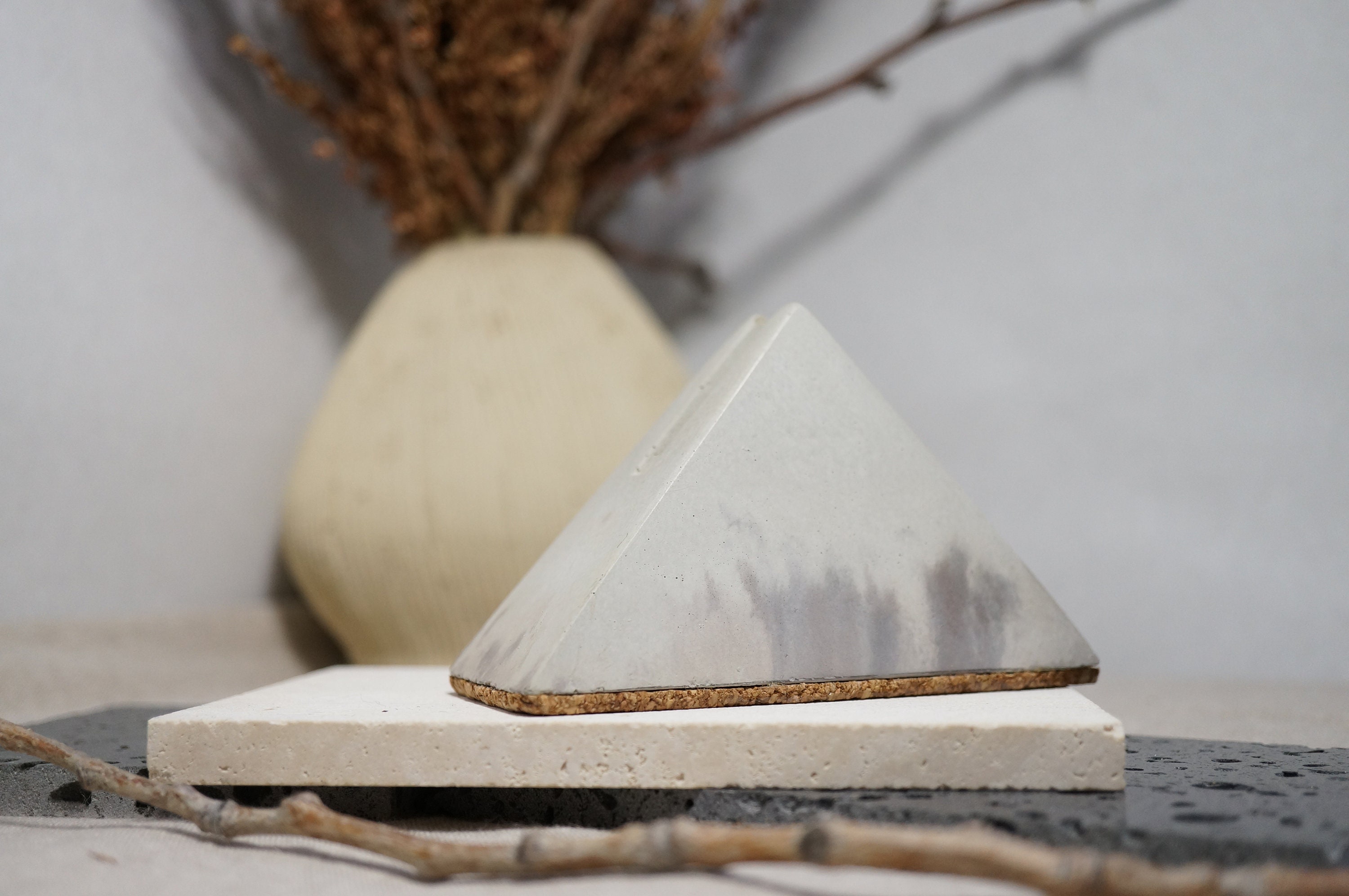 Triangle Concrete Business Card Holder, Eye Glasses Stand - Etsy