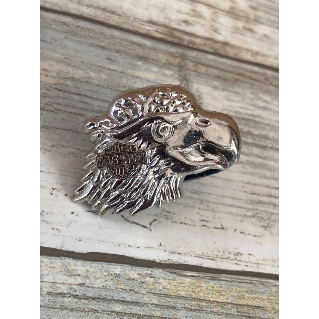 Harley Davidson USA Eagle Head Leather Shank Ring Sz 8.5 - Etsy
