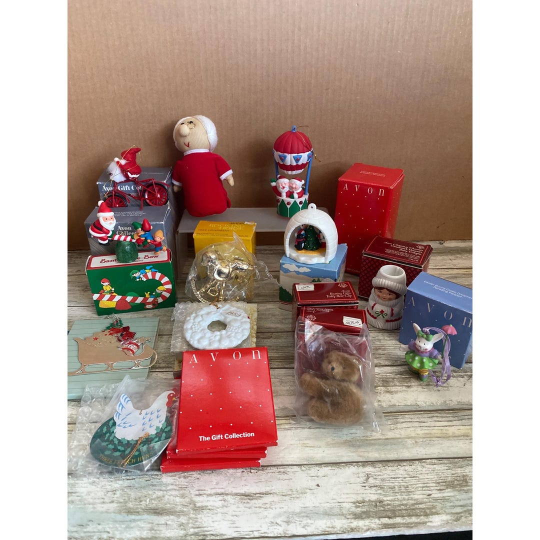 Vintage 1980s AVON Gift Collection Ornament Lot of 16 Pieces W/original ...