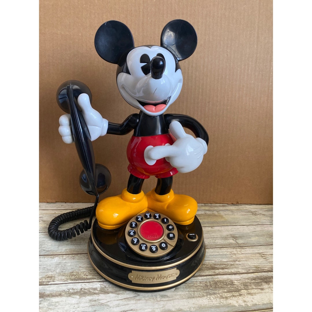 1997 Telemania Disney Mickey Mouse Animated Talking Telephone - FOR ...