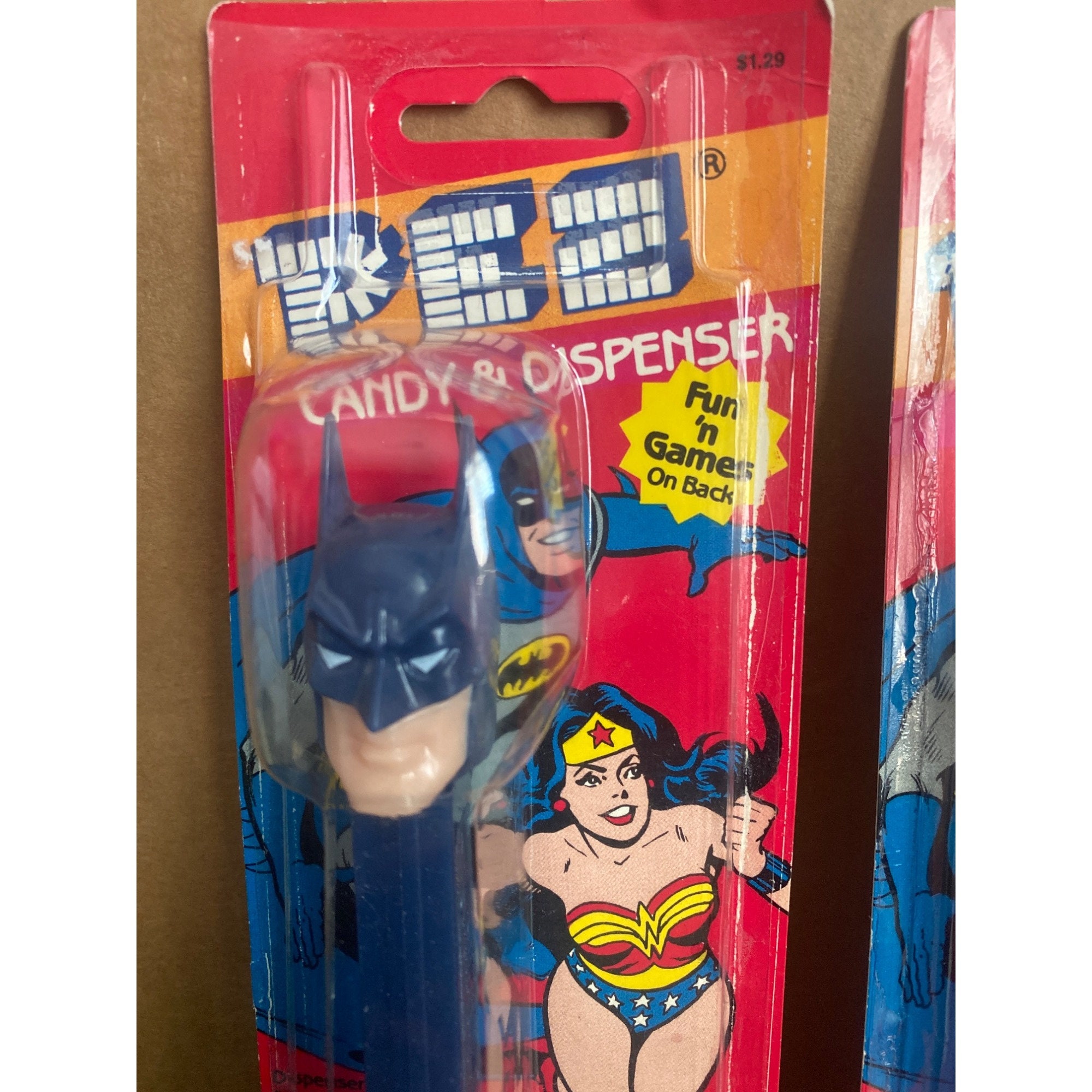 Pez 1985 DC Comics Candy & Dispenser Wonder Woman and Batman - Etsy