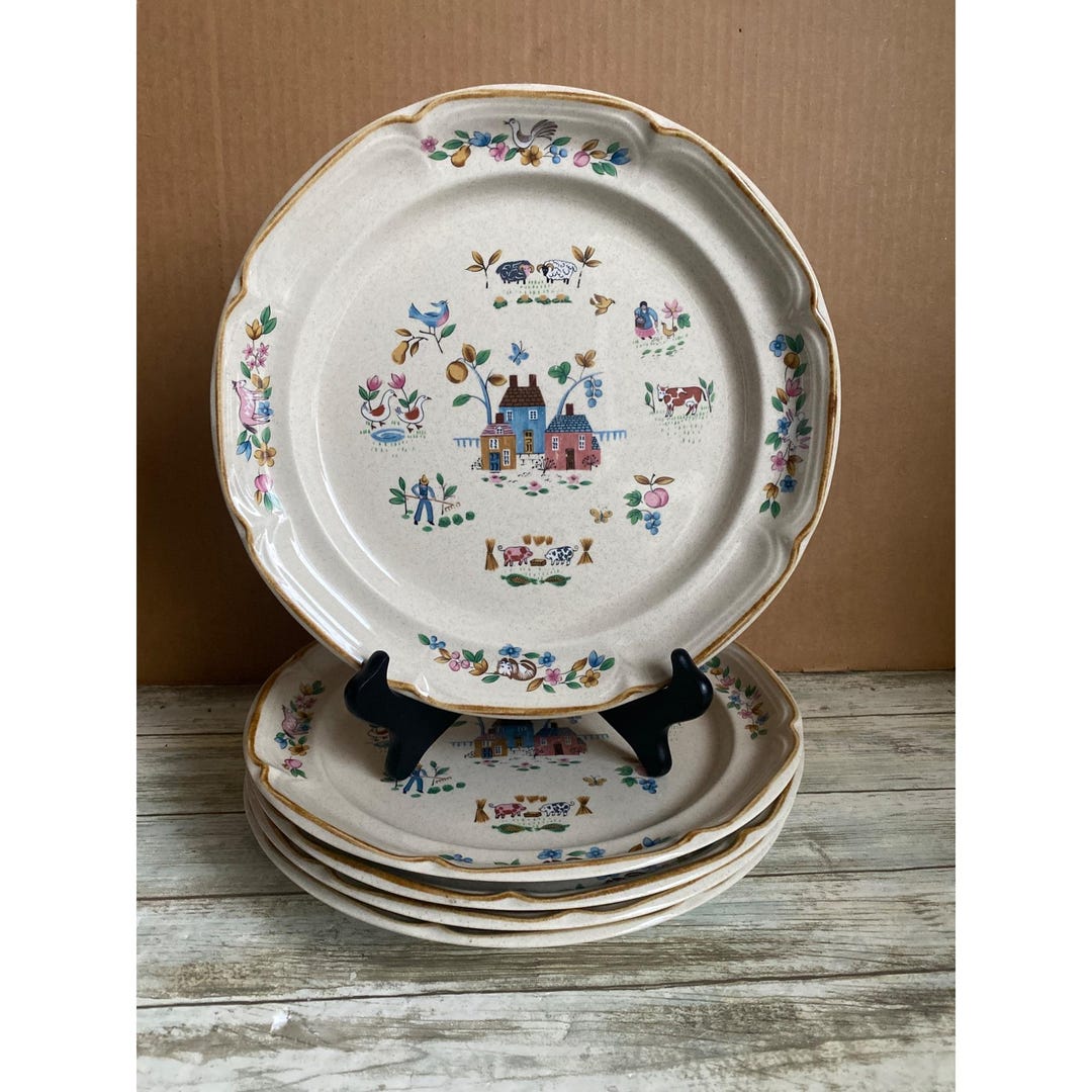 Set of 5 International China Co Heartland Stoneware 10 Dinner Plates ...