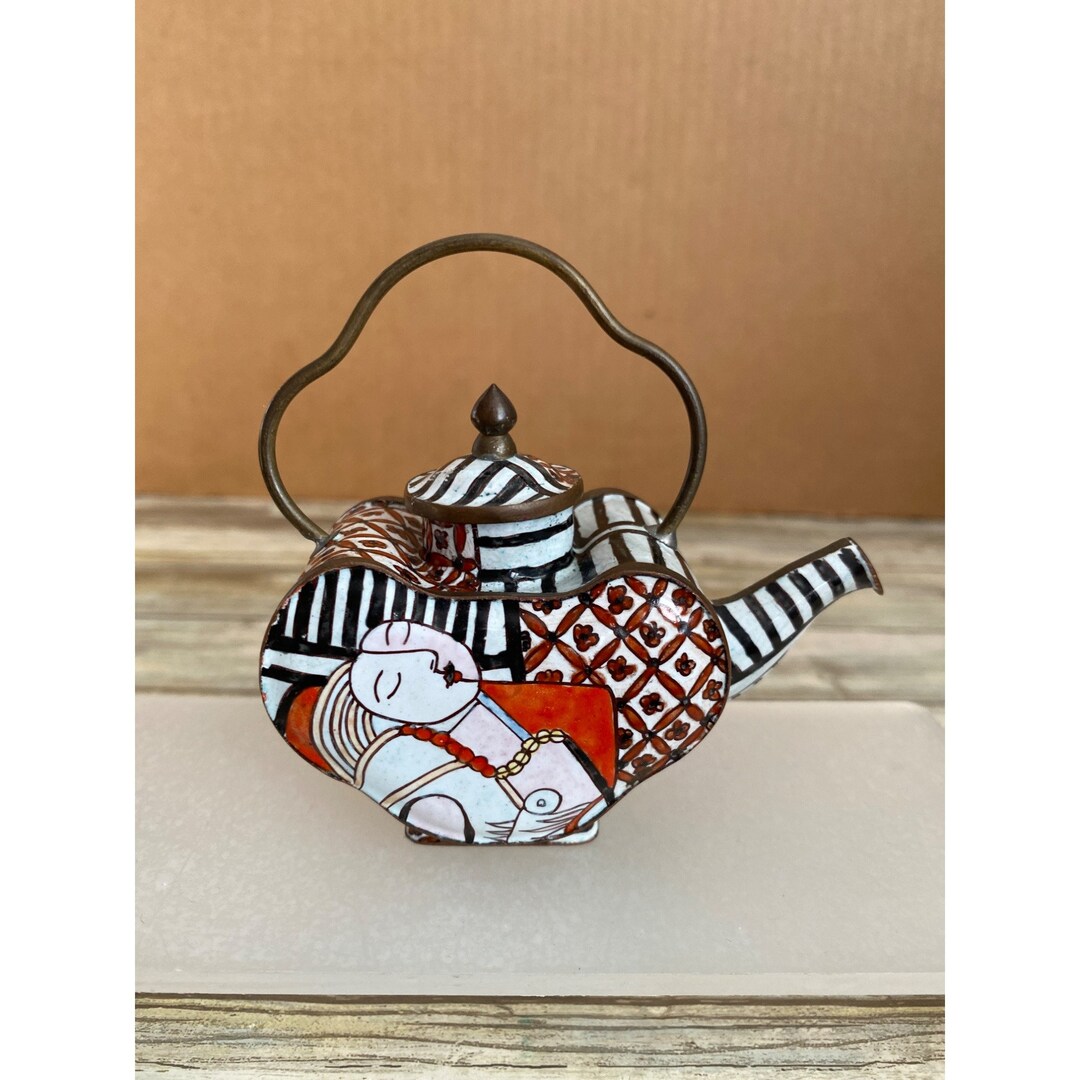 Empress Arts Picasso le Reve Enamel Abstract Heart Shaped Mini Teapot W ...