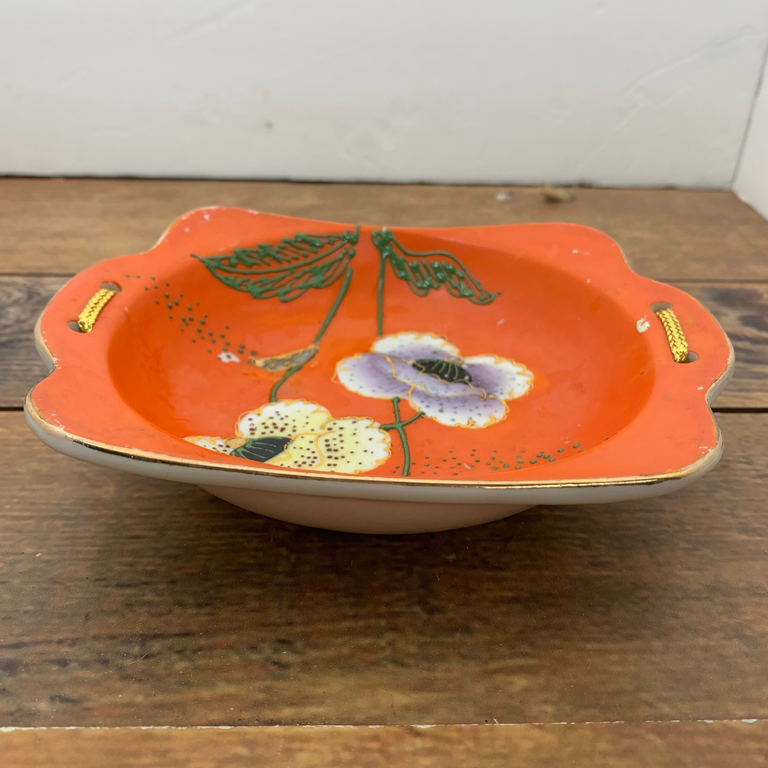 Decorative Serving Bowl Vintage Floral Porcelain Bowl With - Etsy